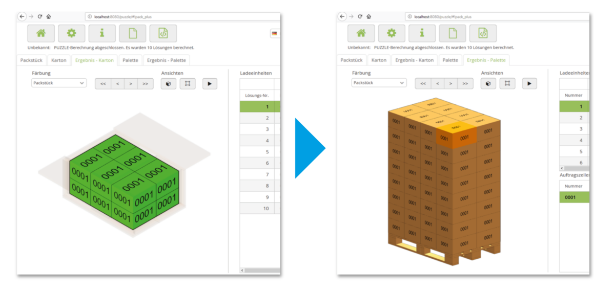PUZZLE - Optimization of cardboard boxes and pallet loads | scapos AG ...