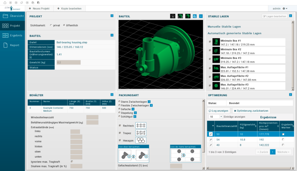 PackAssistant - Container planning with identical, complex parts ...